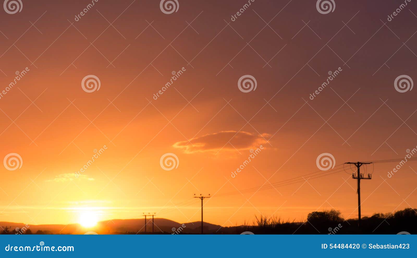 Utility Poles Tower And Cable Wires And Chao Phraya River With ...