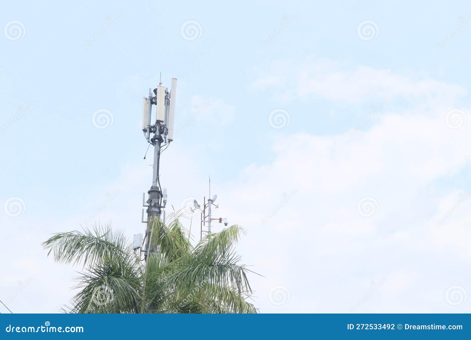 Utility Poll with High Voltage Electrical Line on Sky Background Stock ...