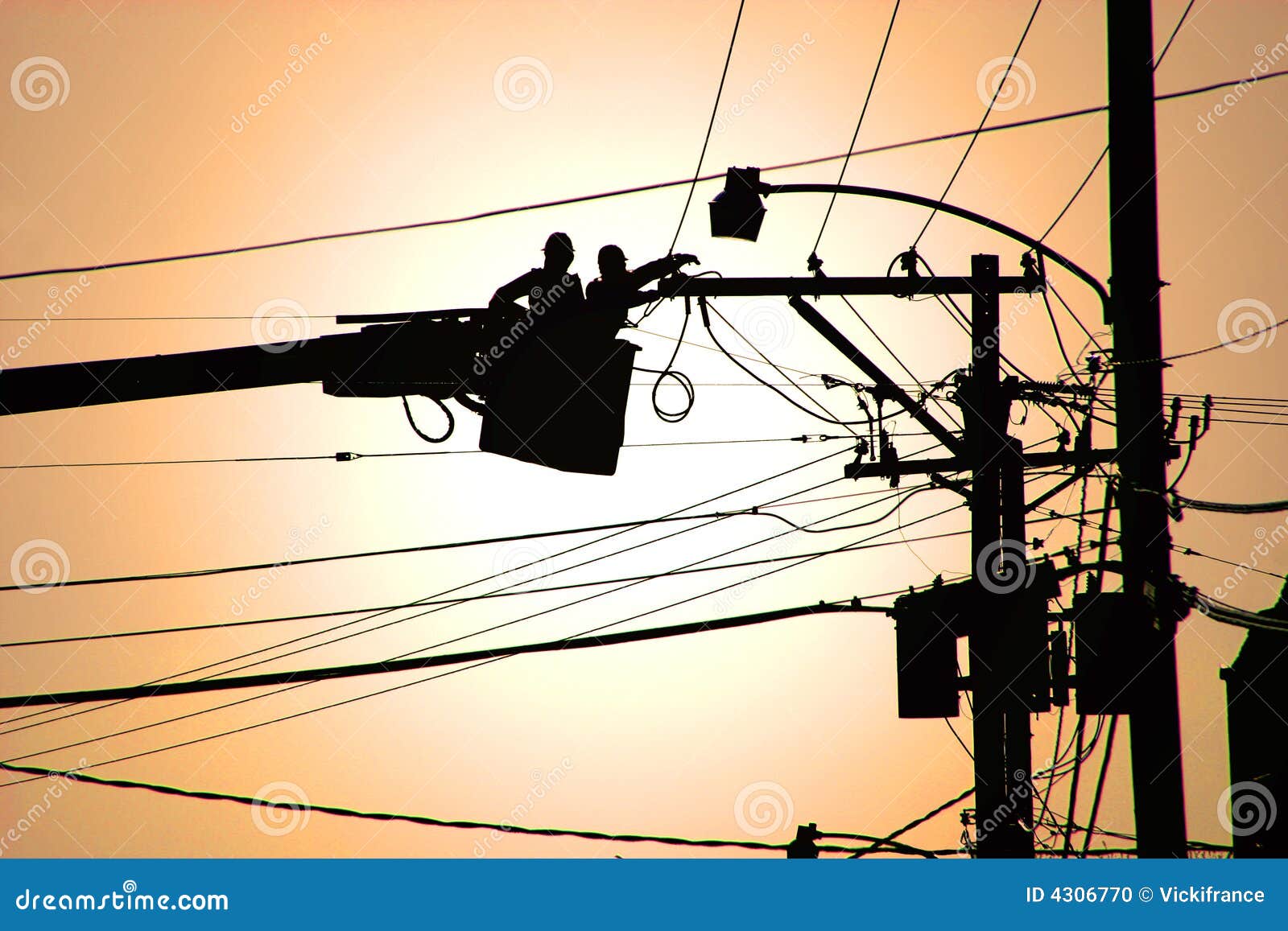 Utility Power Crew stock photo. Image of cleaners, fire - 4306770