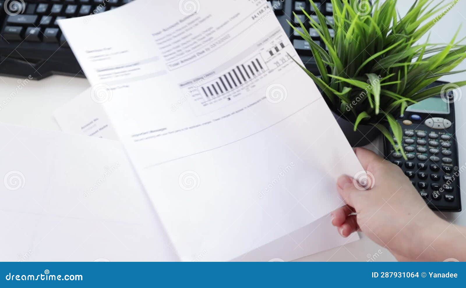Utility Receipt, Energy Bill Showing Electricity and Gas Usage Stock ...