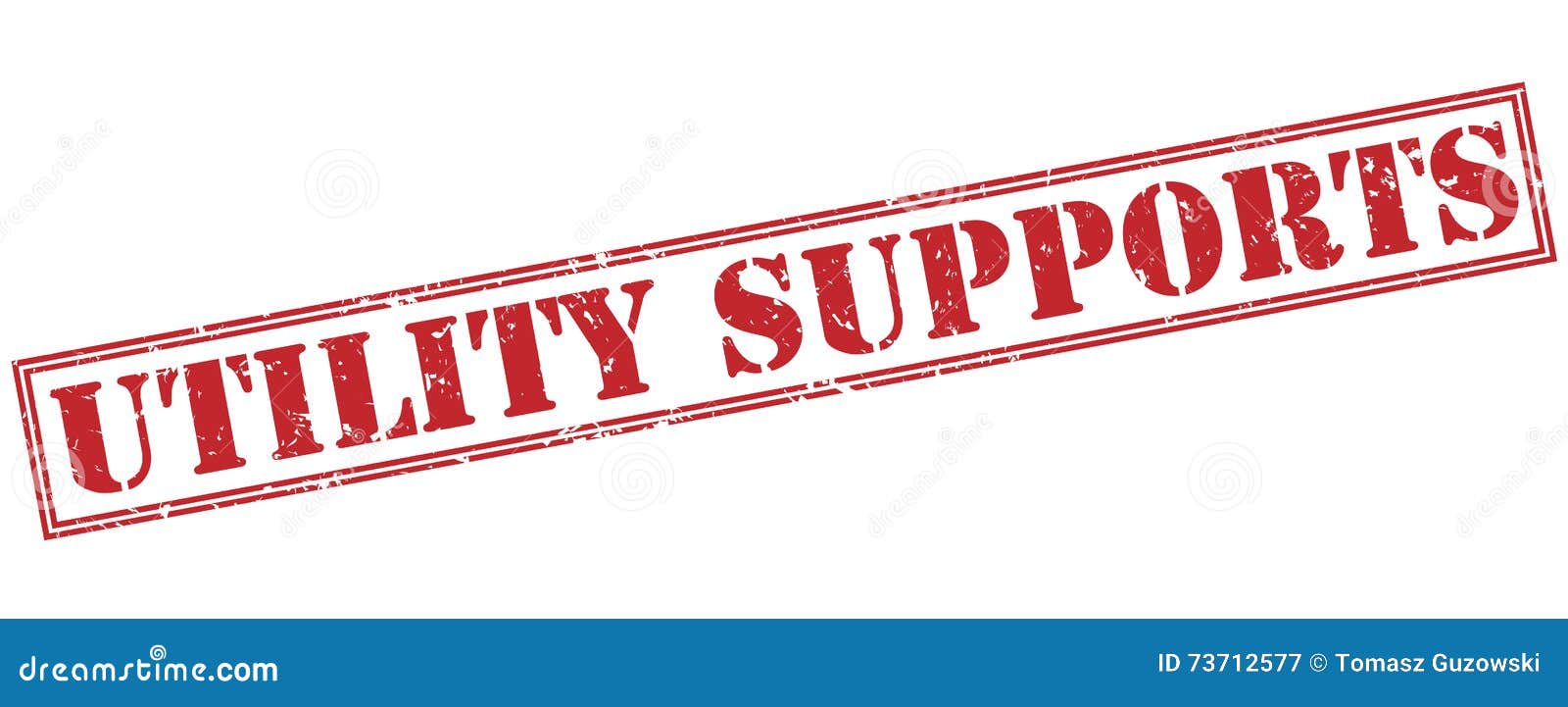 Utility supports red stamp stock illustration. Illustration of stamp ...