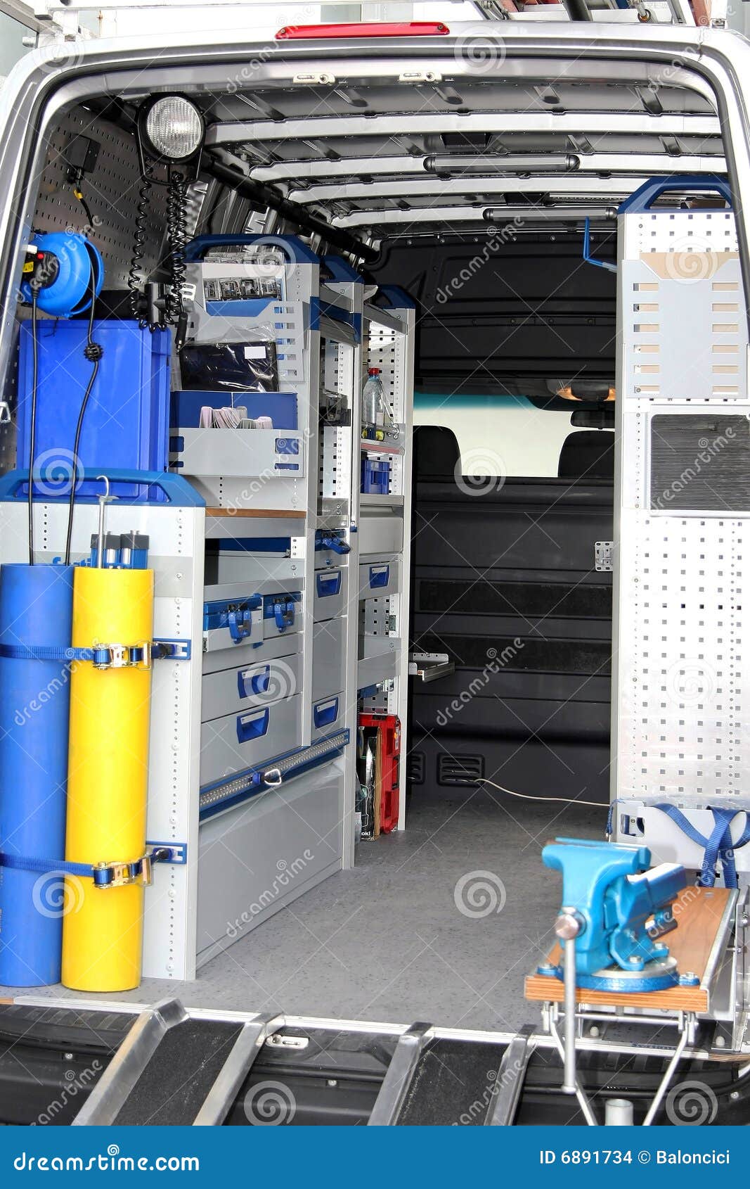 Utility van interior stock photo. Image of tool, auto - 6891734