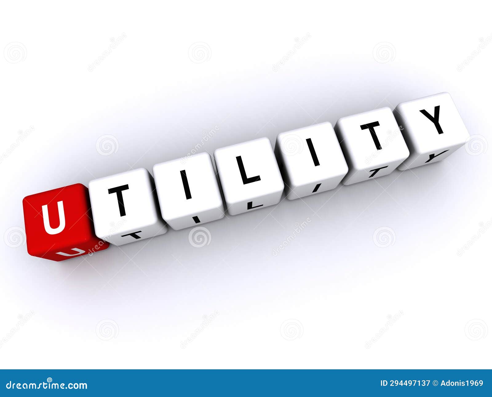 Utility Word Block on White Stock Illustration - Illustration of tool ...