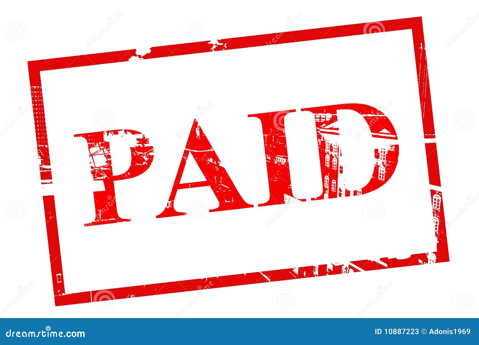Utiliza El Sello Pagado Rojo Stock de ilustración - Ilustración de rojo ...