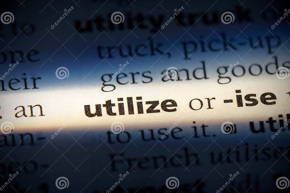 Utilize stock photo. Image of page, dictionary, highlight - 161574392