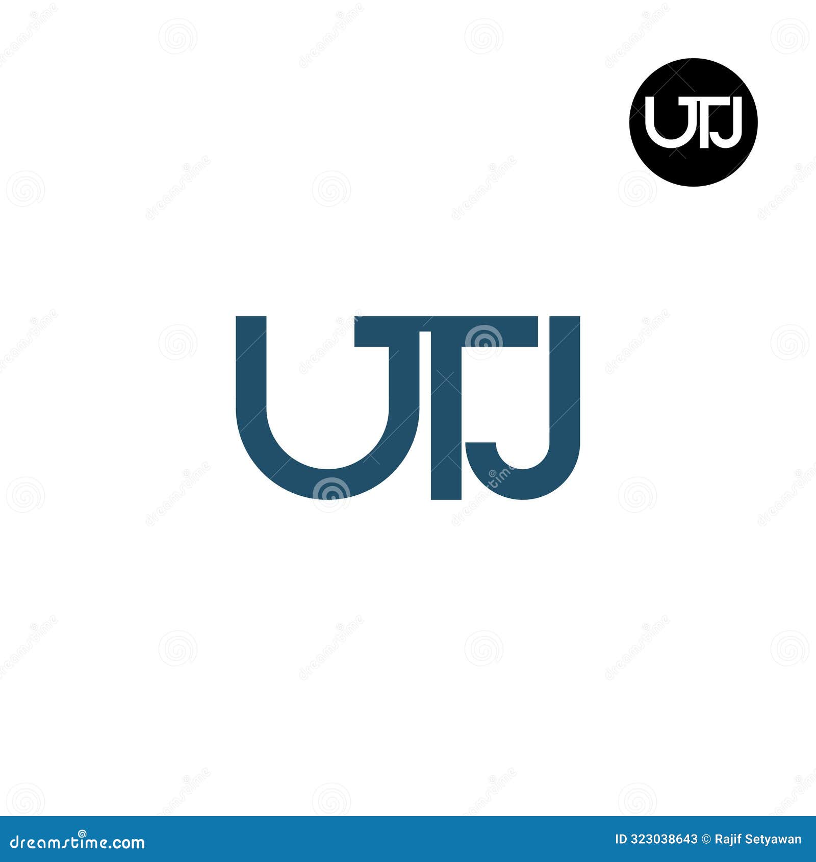 UTJ Logo Letter Monogram Design Stock Vector - Illustration of ...