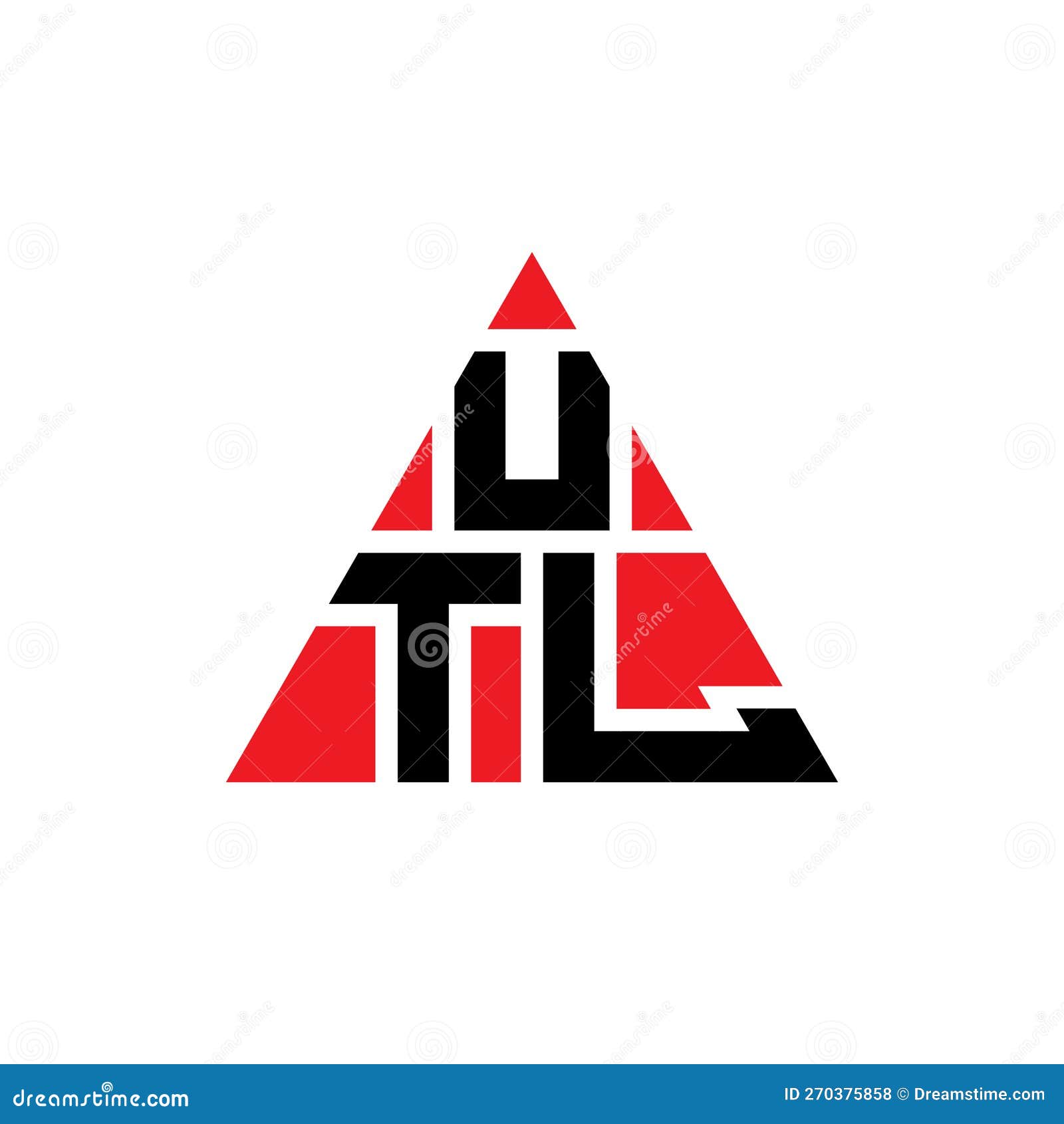 UTL Triangle Letter Logo Design with Triangle Shape. UTL Triangle Logo ...