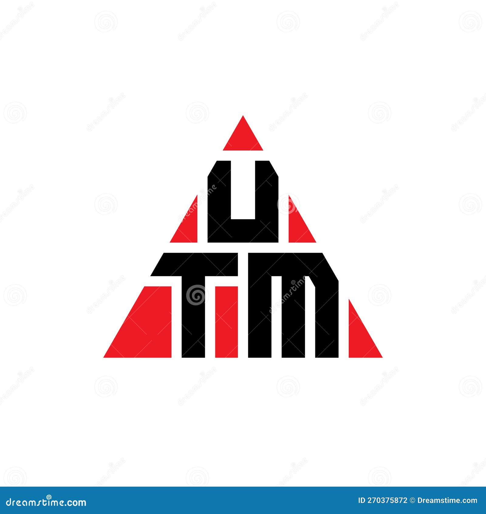 UTM Triangle Letter Logo Design with Triangle Shape. UTM Triangle Logo ...