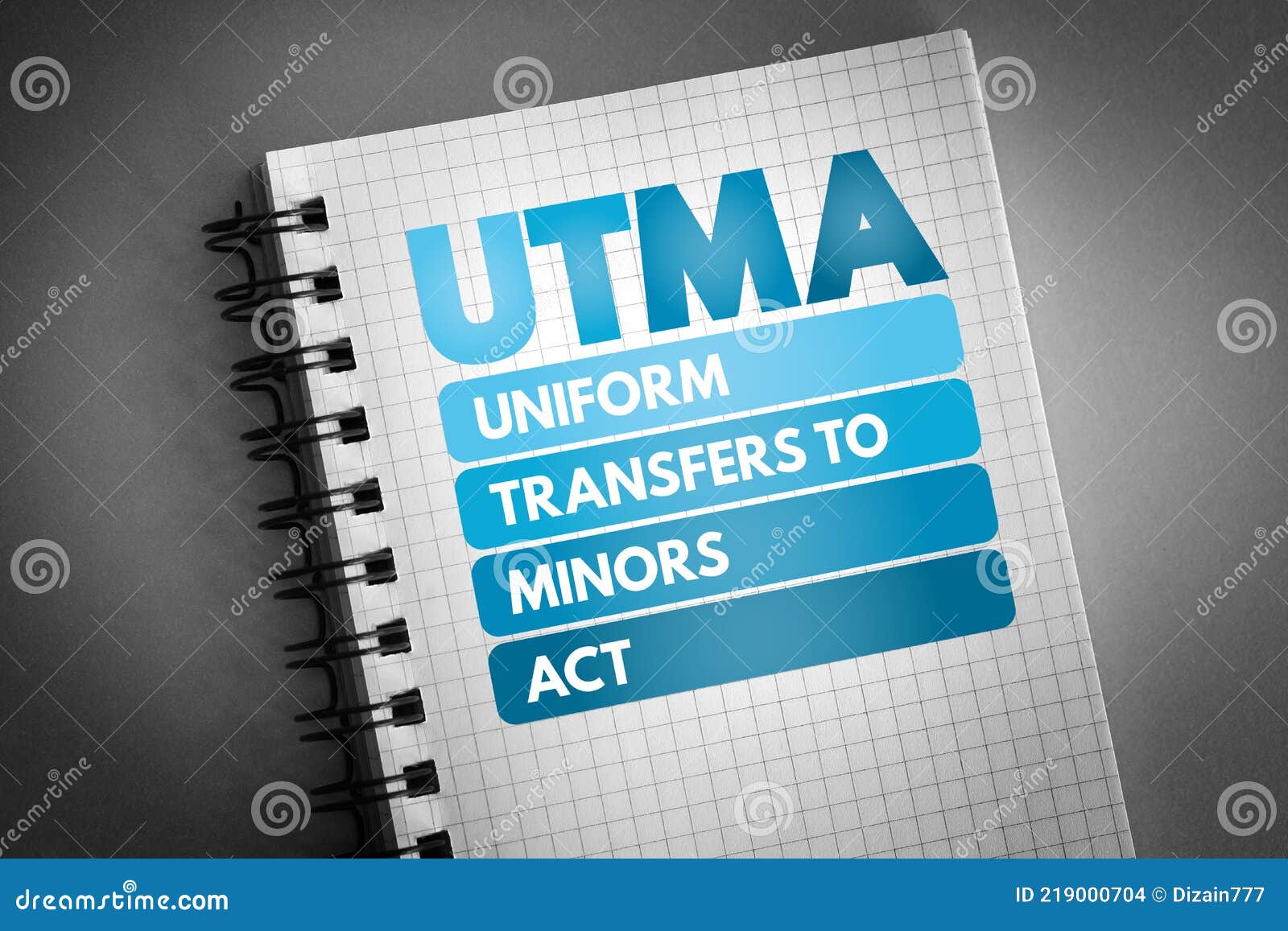Utma Uniform Transfer To Minilities Actronym on Notepad Law Concept ...