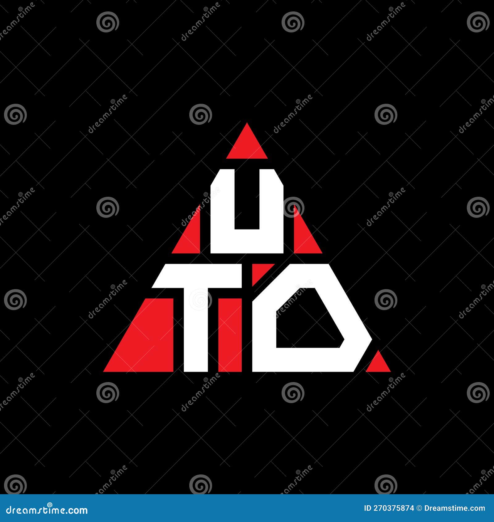 UTO Triangle Letter Logo Design with Triangle Shape. UTO Triangle Logo ...
