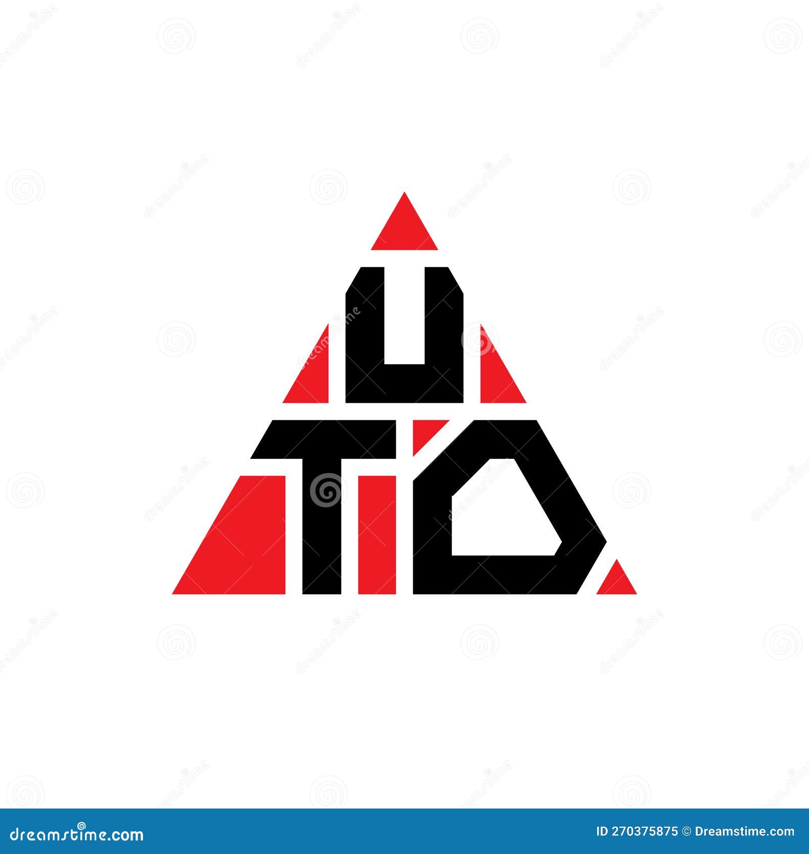 UTO Triangle Letter Logo Design with Triangle Shape. UTO Triangle Logo ...