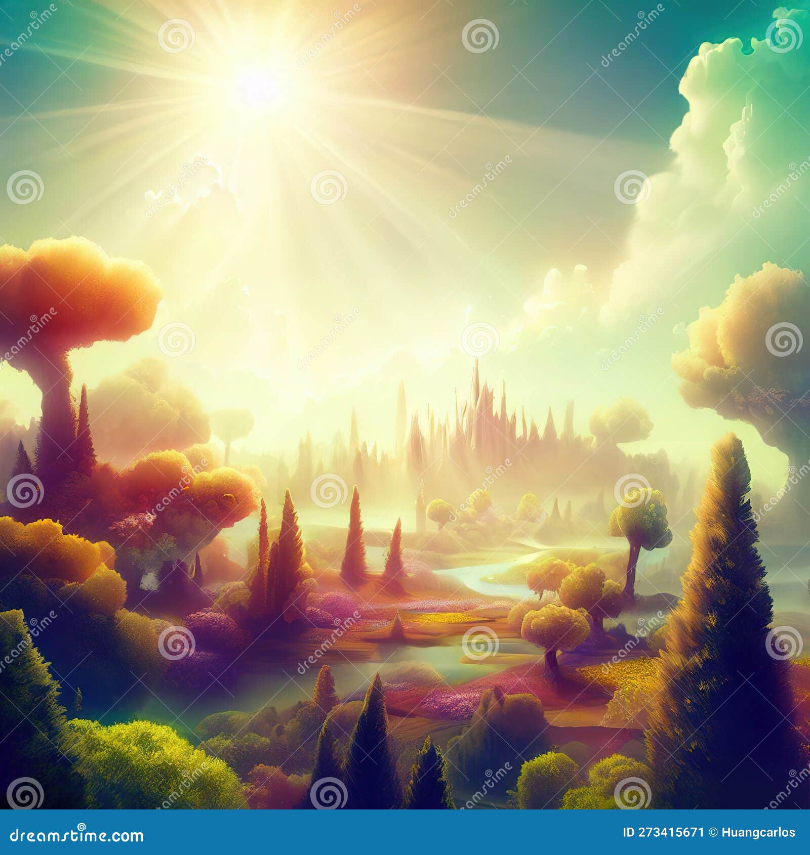 Utopia in Dreamland with Generative AI Stock Illustration ...