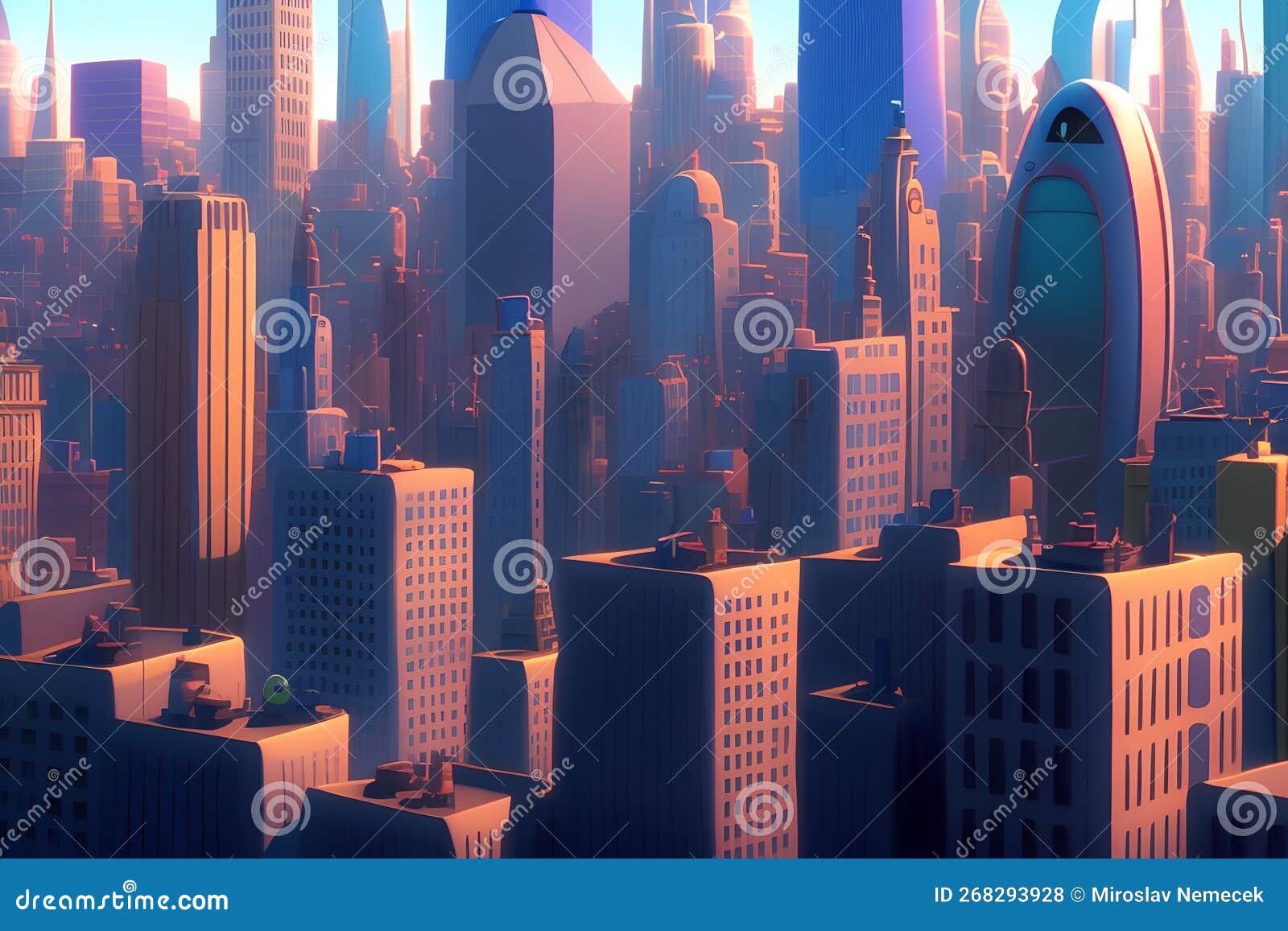 Utopian City, Generative AI Illustration Stock Illustration ...