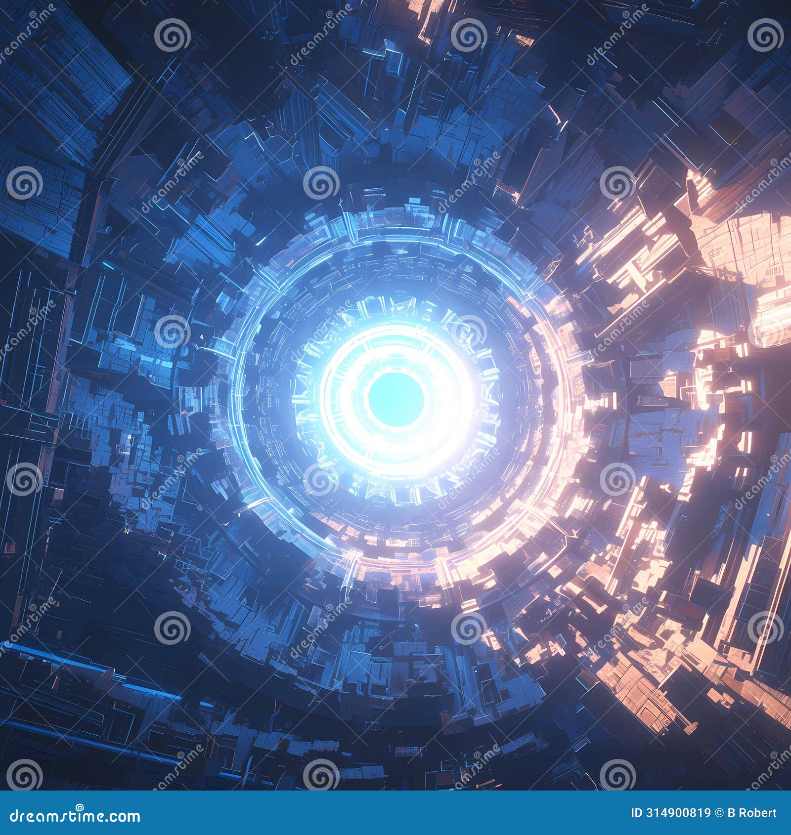 Utopian Future City, With Sleek And Modern Architecture Reflecting ... Utopian Future City, With Sleek And Modern Architecture Reflecting ...