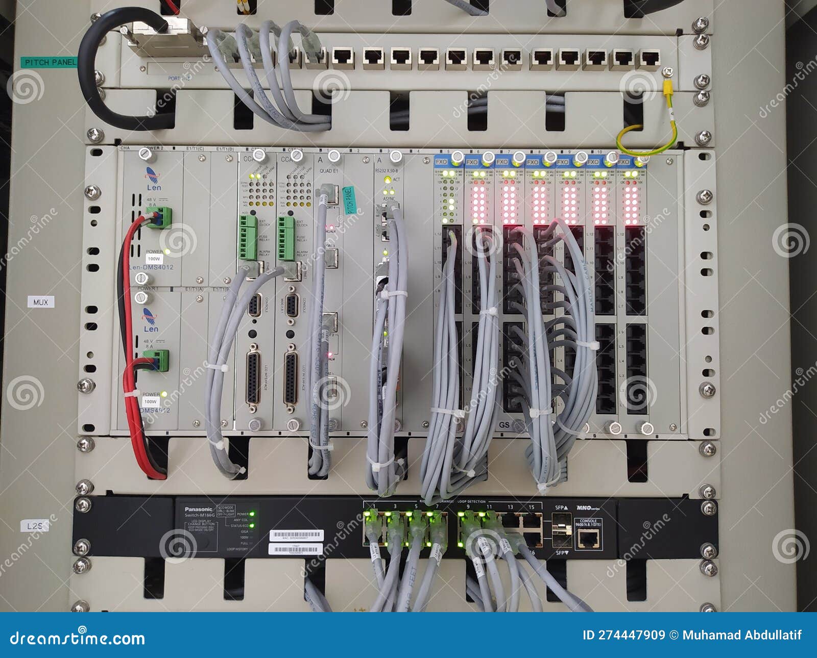 UTP Cable Terminal on Telecommunication Server Rack Stock Image - Image ...