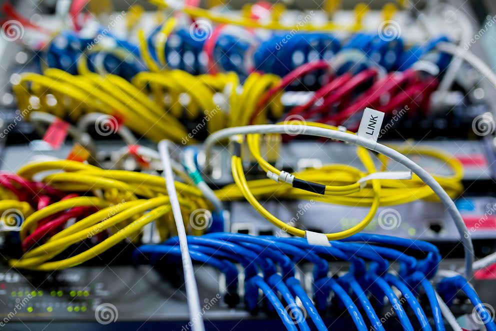 UTP Cabling and Computer Network Device Stock Image - Image of ...