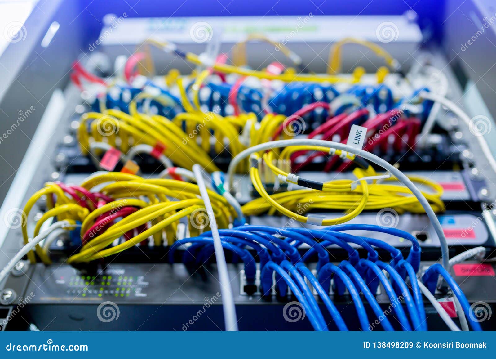 UTP Cabling and Computer Network Device Stock Image - Image of cord ...