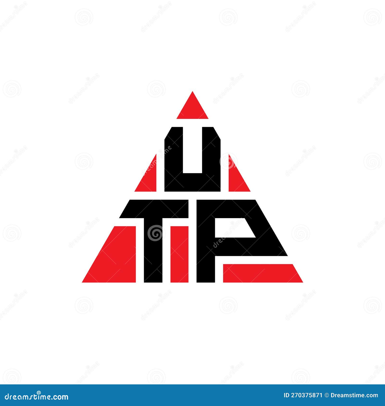 UTP Triangle Letter Logo Design with Triangle Shape. UTP Triangle Logo ...