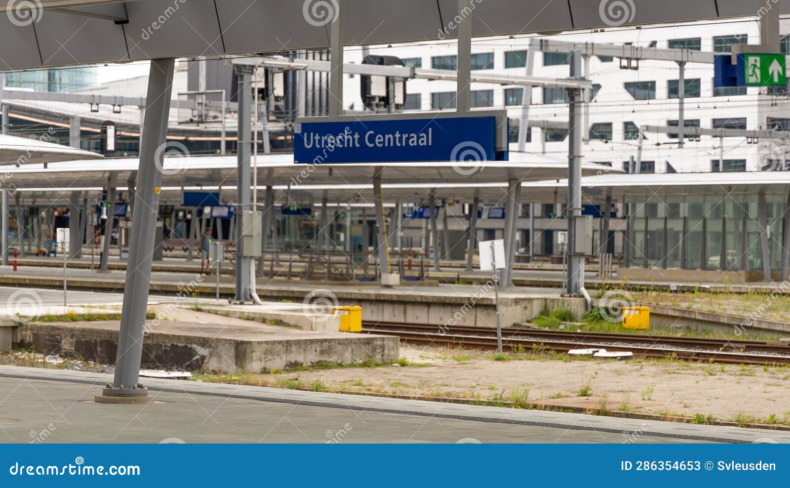 Central Station Utrecht Logo Sign on the Platform at Central Station ...