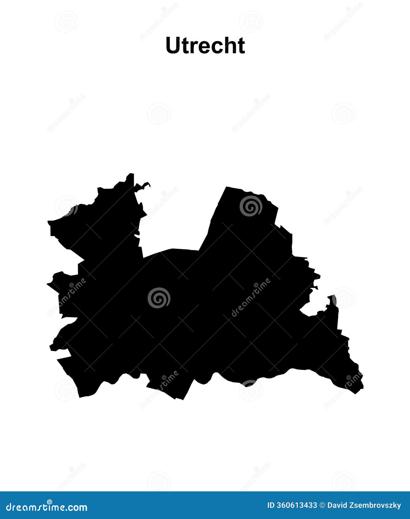 Utrecht Outline Map Cartoon Vector | CartoonDealer.com #360613433