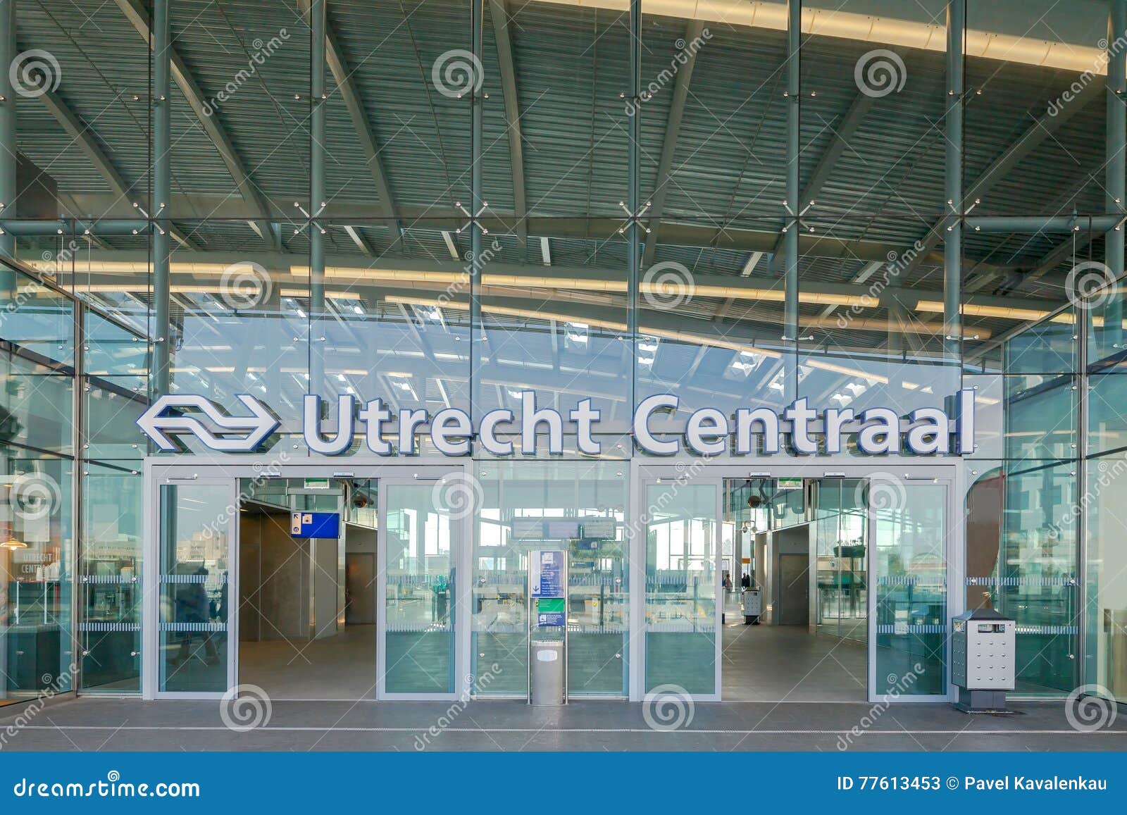 Utrecht. Train Station. editorial stock photo. Image of window - 77613453