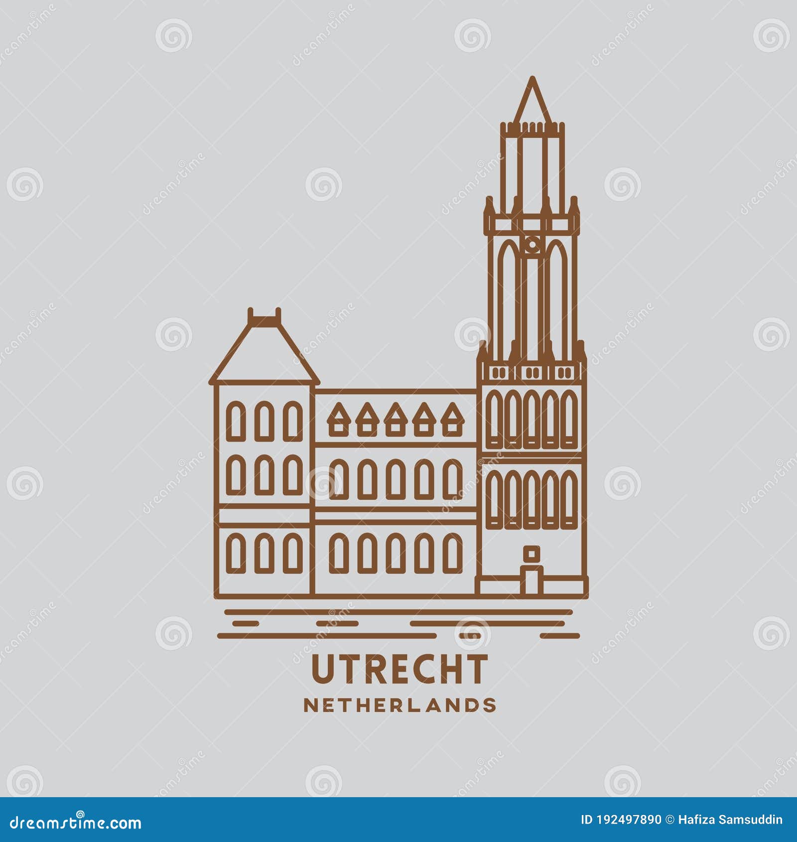Utrecht. Vector Illustration Decorative Design Stock Vector ...