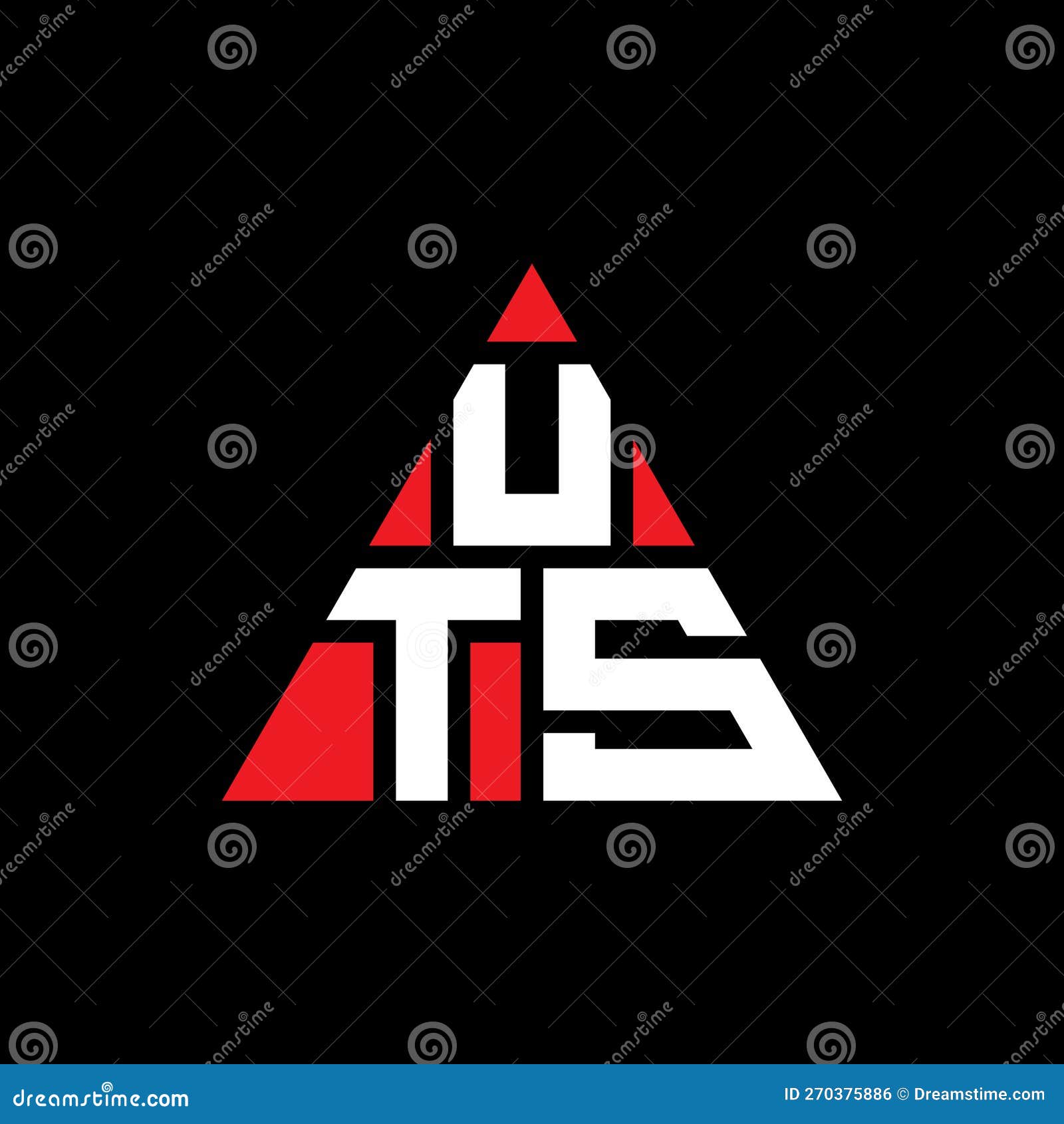 UTS Triangle Letter Logo Design with Triangle Shape. UTS Triangle Logo ...