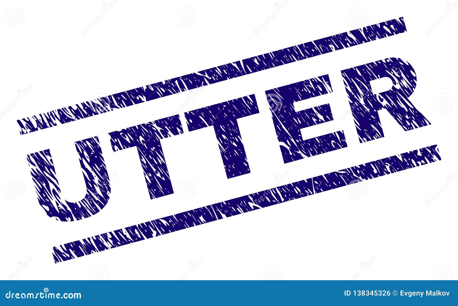 Scratched Textured UTTER Stamp Seal Stock Vector - Illustration of ...