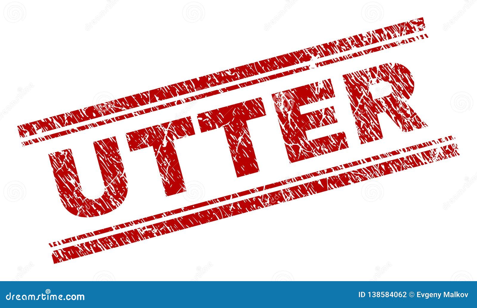 Scratched Textured UTTER Stamp Seal Stock Vector - Illustration of ...