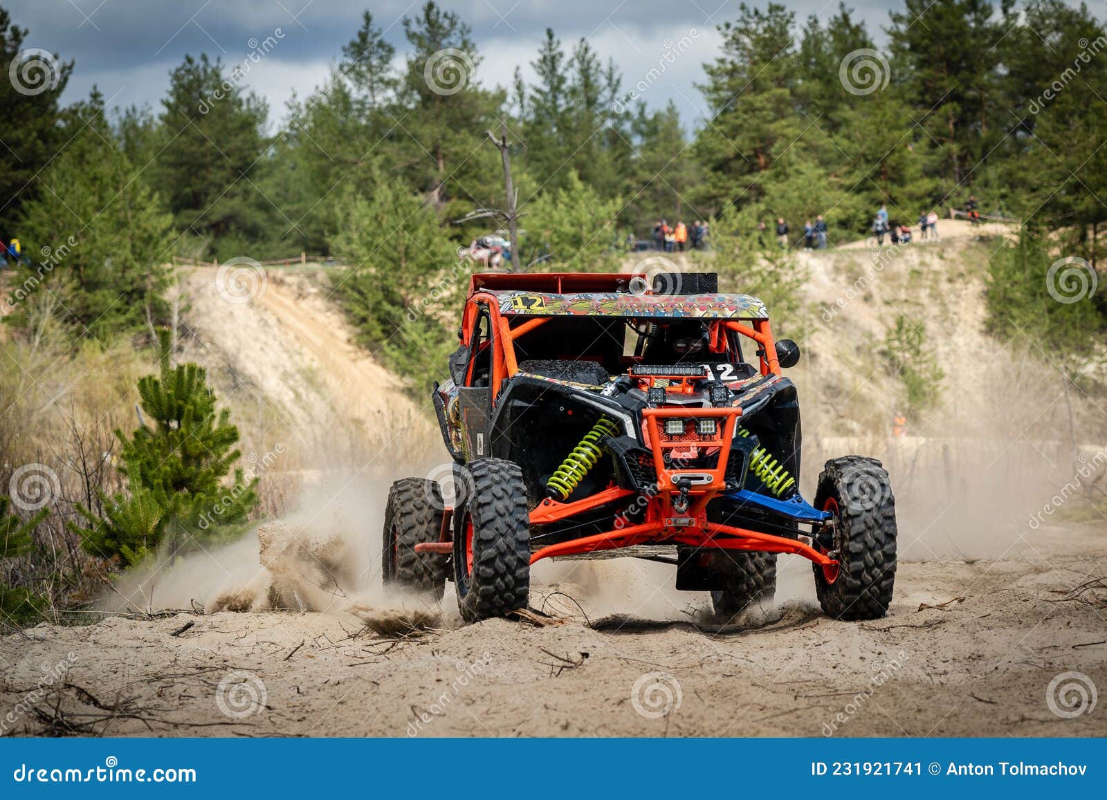 UTV, ATV Offroad Driving in Sand. Buggy Extreme Riding Stock Image ...