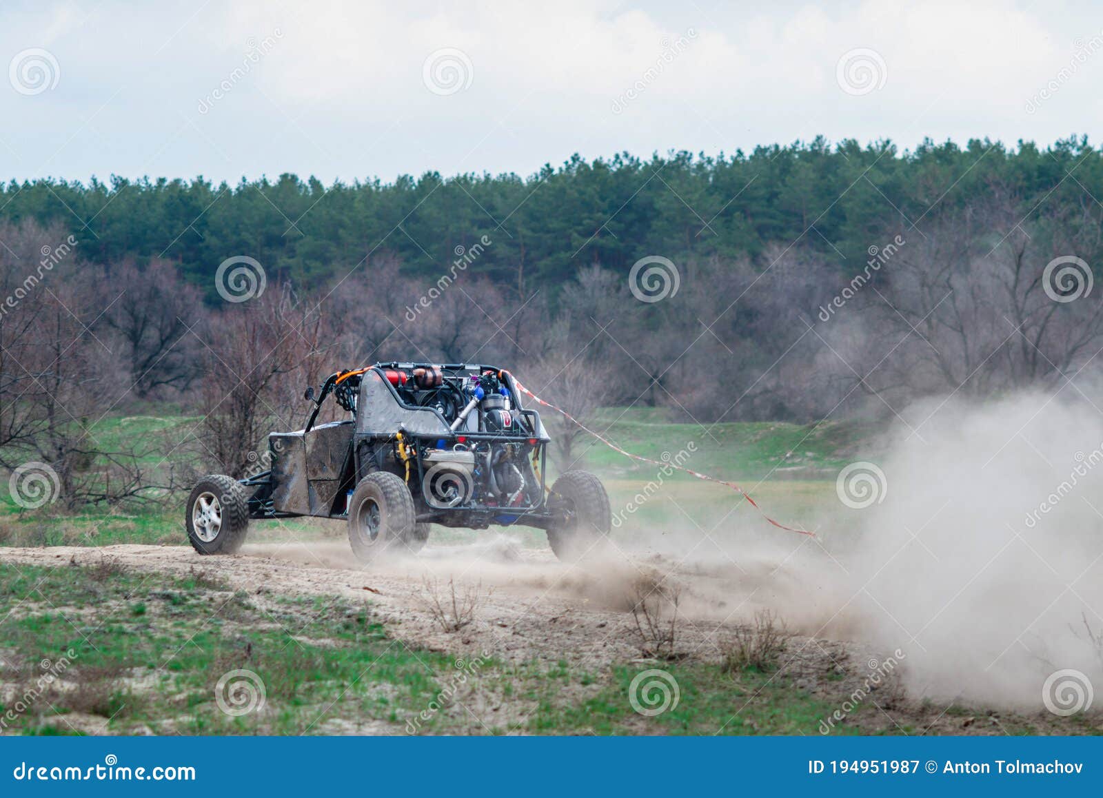 UTV Buggy in the Action on Sand in Summer Stock Image - Image of ...