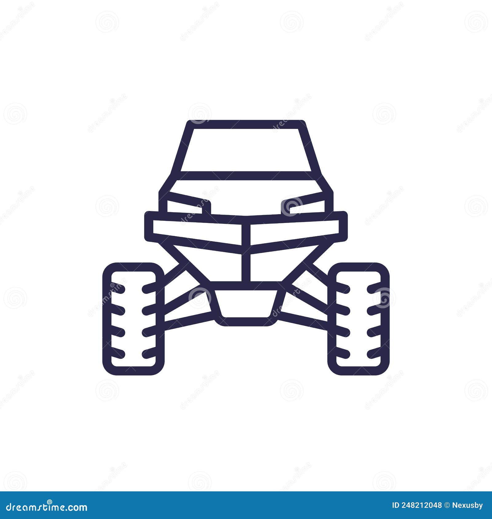 UTV line icon, front view stock vector. Illustration of ride - 248212048