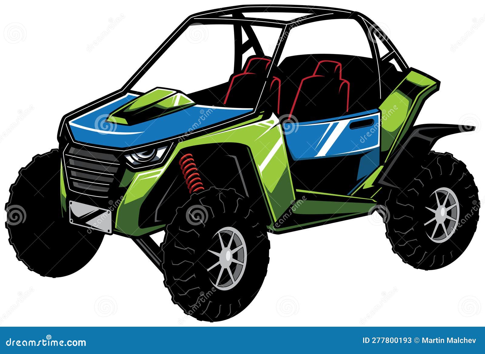 UTV Side by Side on White stock vector. Illustration of vehicle - 277800193
