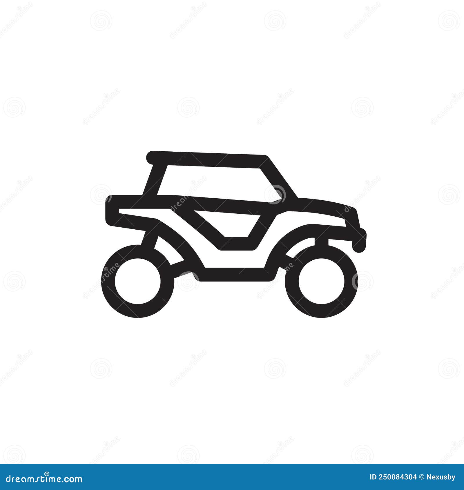 Utv or sxs line icon stock vector. Illustration of extreme - 250084304