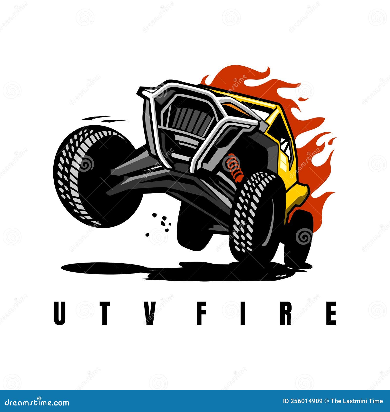 Utv Vehicle Flame Illustration Logo Design Vector Stock Vector ...