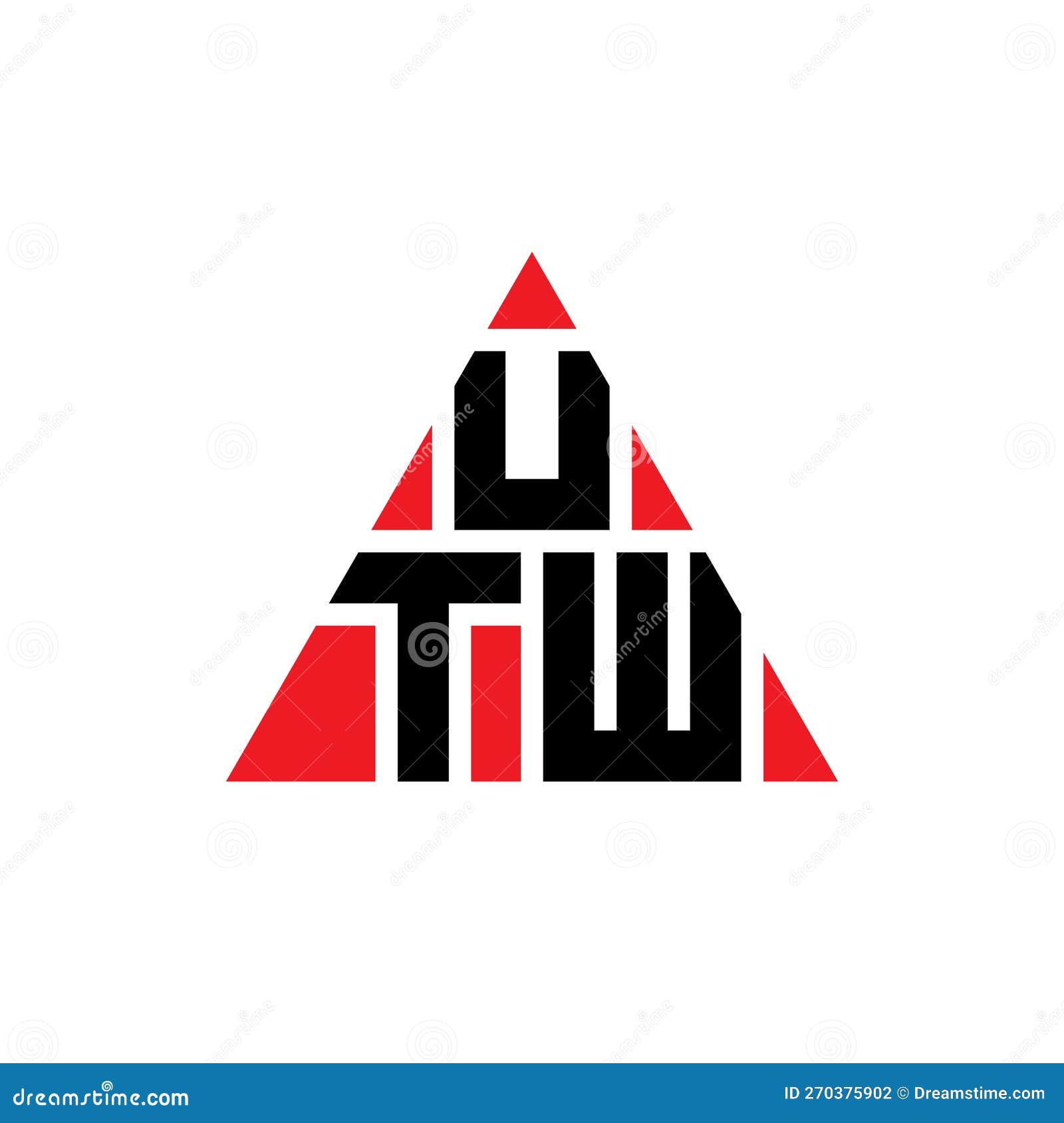 UTW Triangle Letter Logo Design with Triangle Shape. UTW Triangle Logo ...