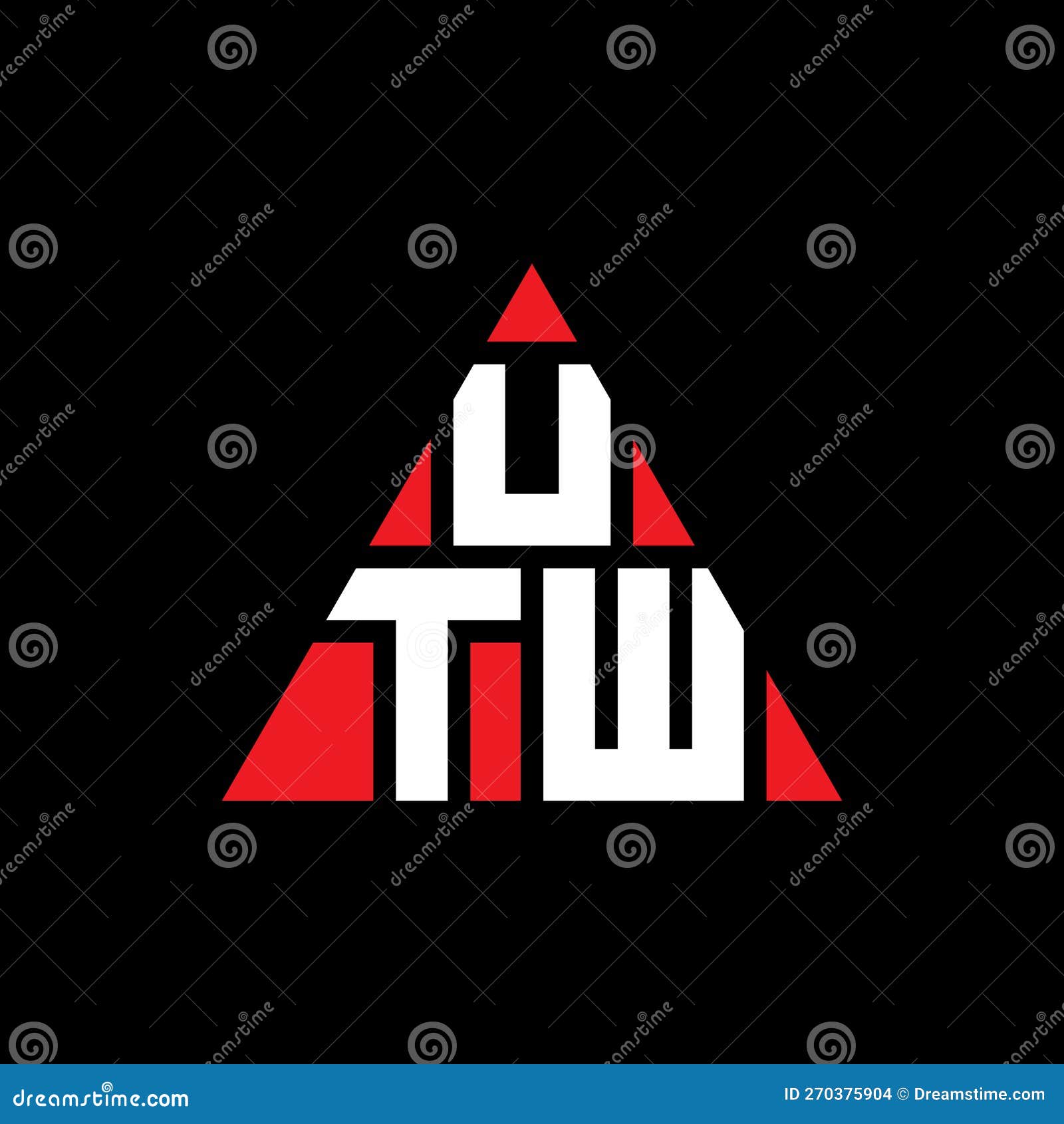 UTW Triangle Letter Logo Design with Triangle Shape. UTW Triangle Logo ...