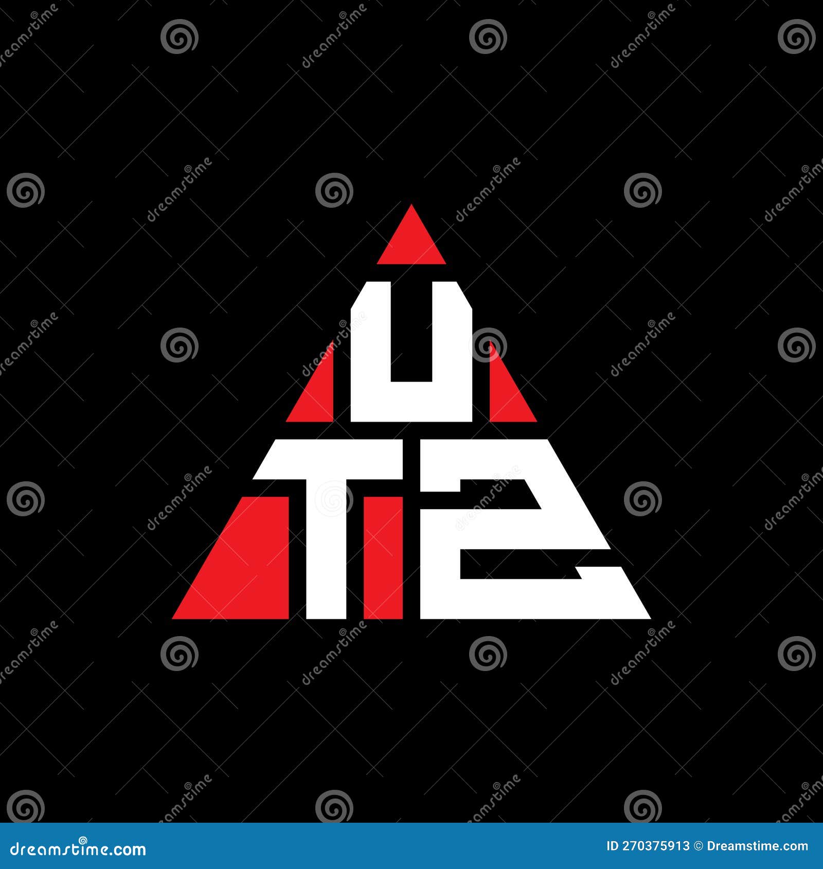 UTZ Triangle Letter Logo Design with Triangle Shape. UTZ Triangle Logo ...