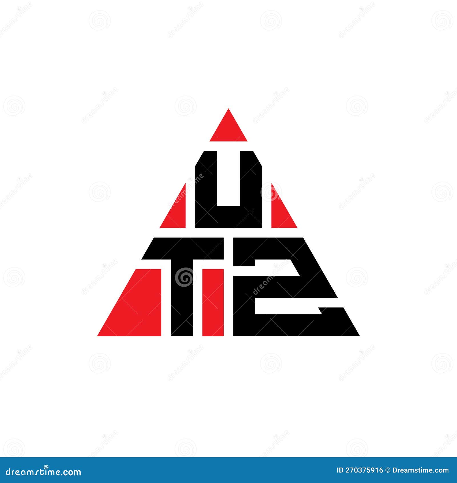 UTZ Triangle Letter Logo Design with Triangle Shape. UTZ Triangle Logo ...