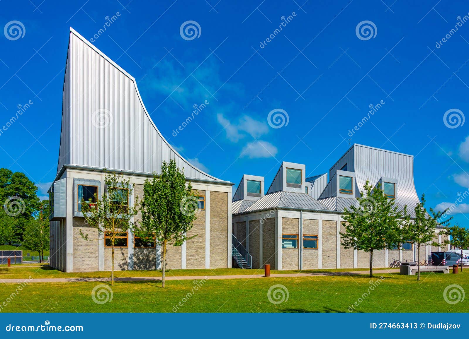 Utzon Center in Danish Town Aalborg Stock Image - Image of city ...