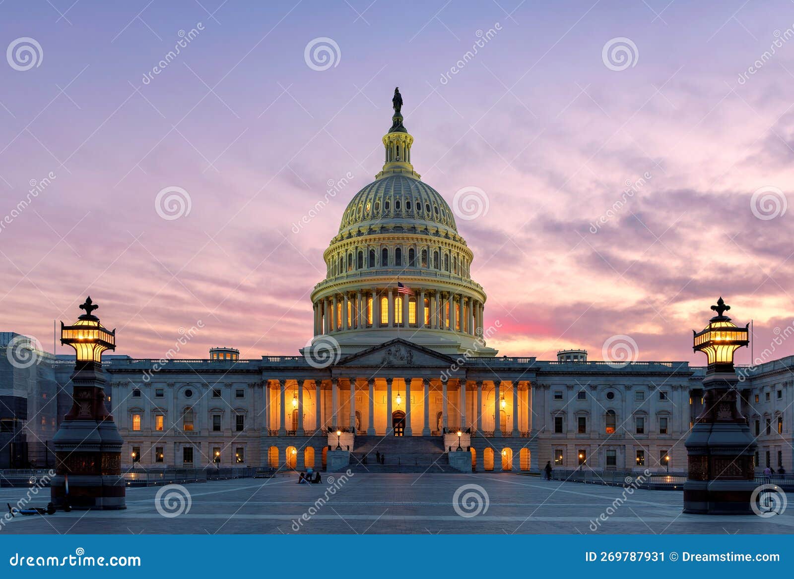 Uu Capitol Building at Sunset Washington Dc Ee. Uu. Imagen de archivo ...