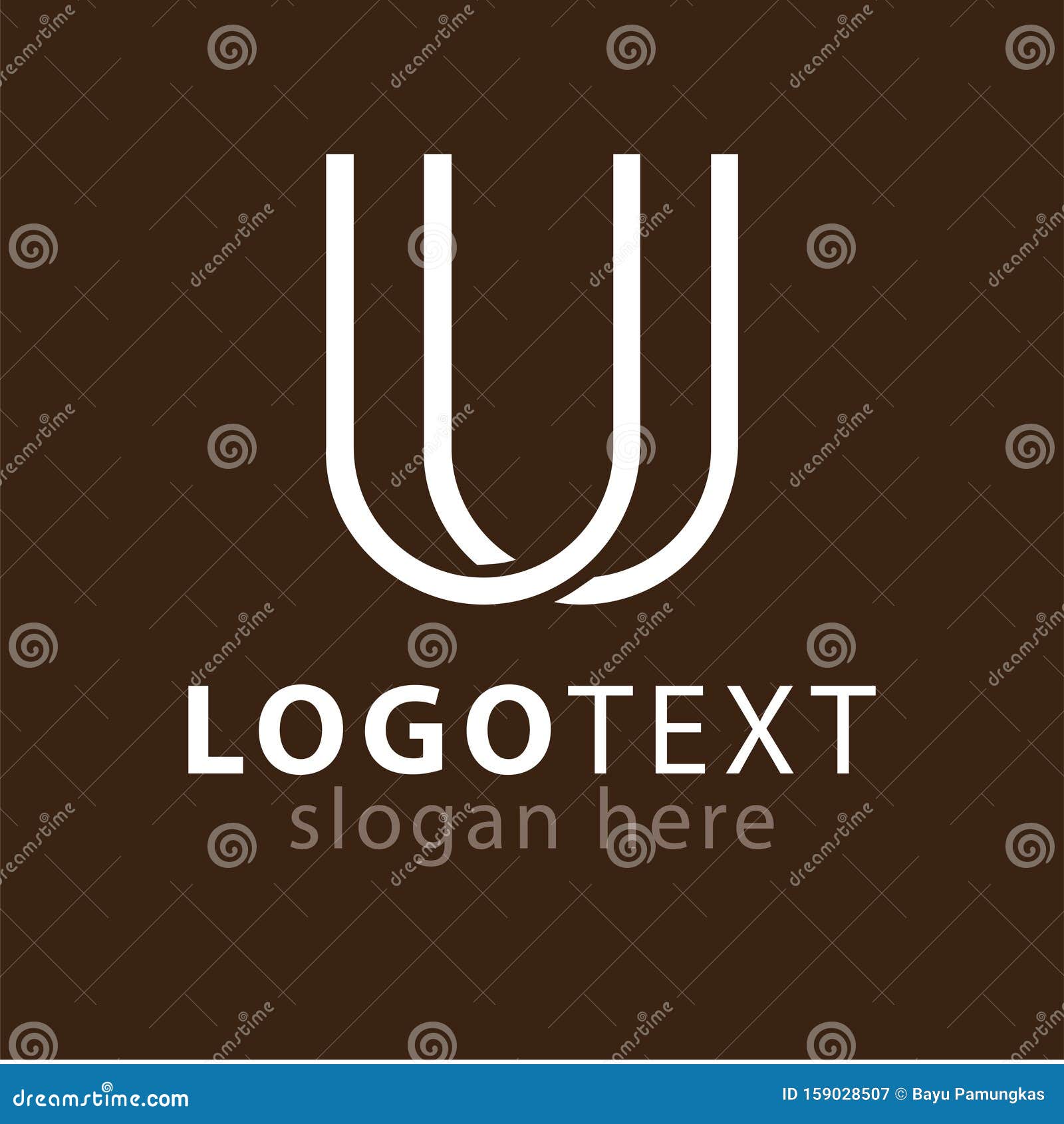 UU Letter Line Logo Element Stock Vector - Illustration of element ...