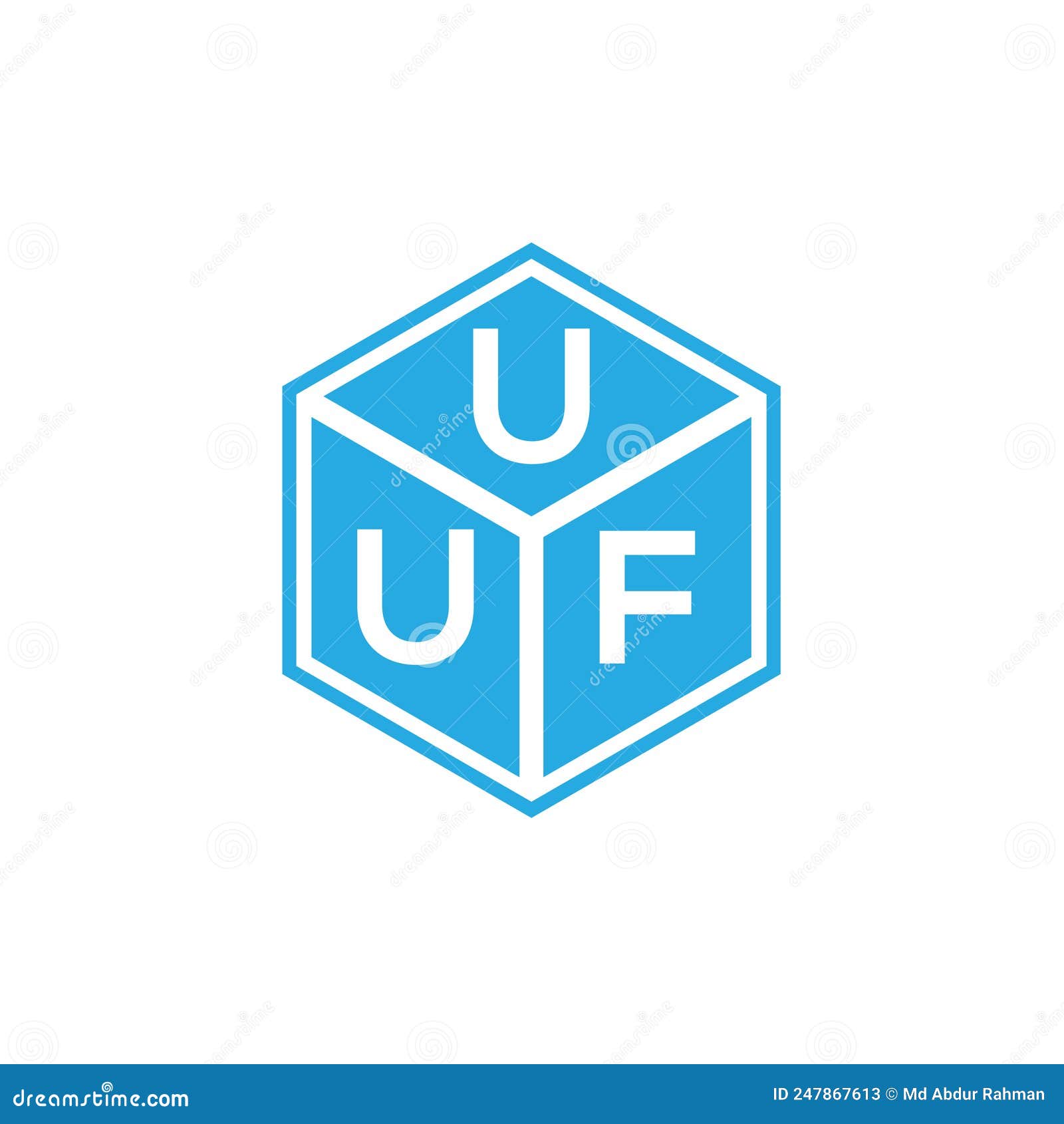 UUF Letter Logo Design on Black Background. UUF Creative Initials ...