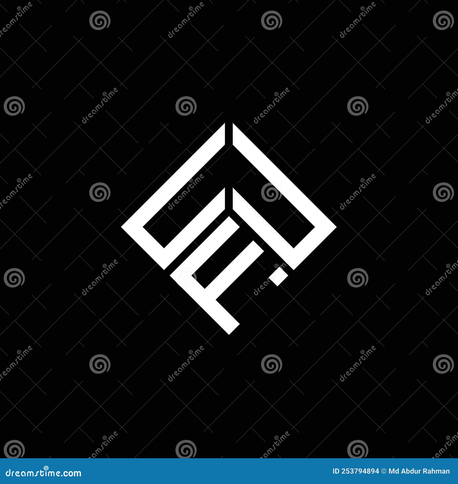 UUF Letter Logo Design on WHITE Background. UUF Creative Initials ...