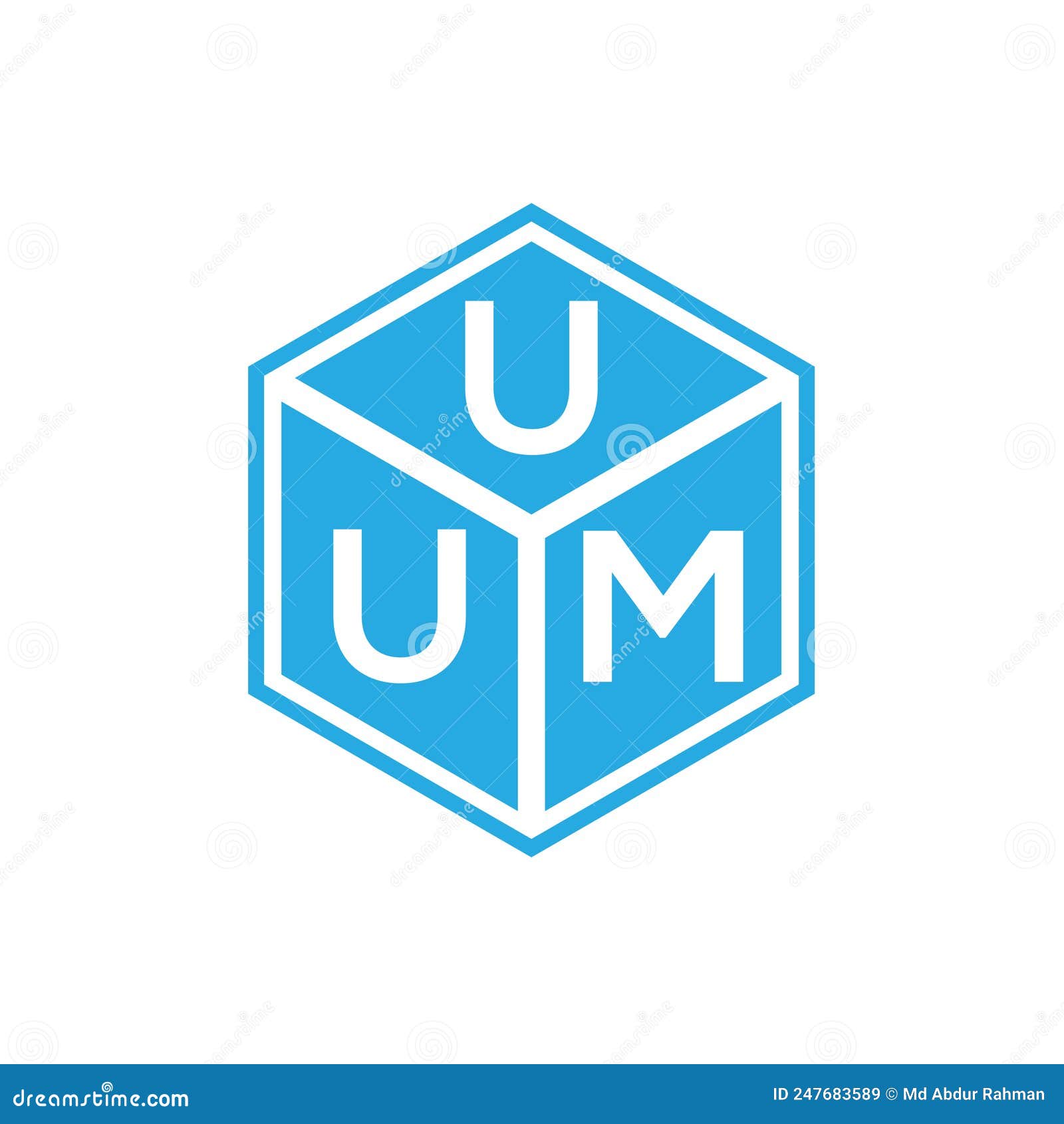 UUM Letter Logo Design on Black Background. UUM Creative Initials ...