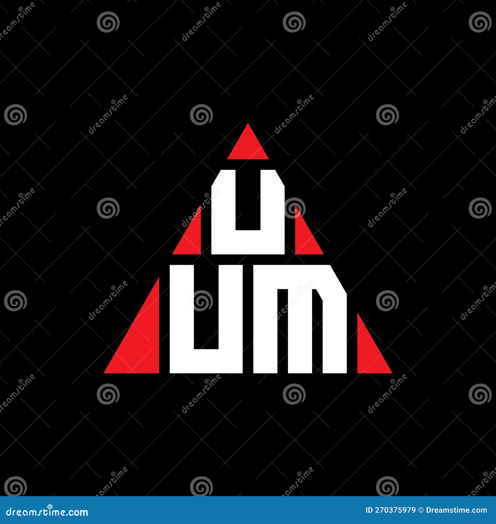 UUM Triangle Letter Logo Design with Triangle Shape. UUM Triangle Logo ...