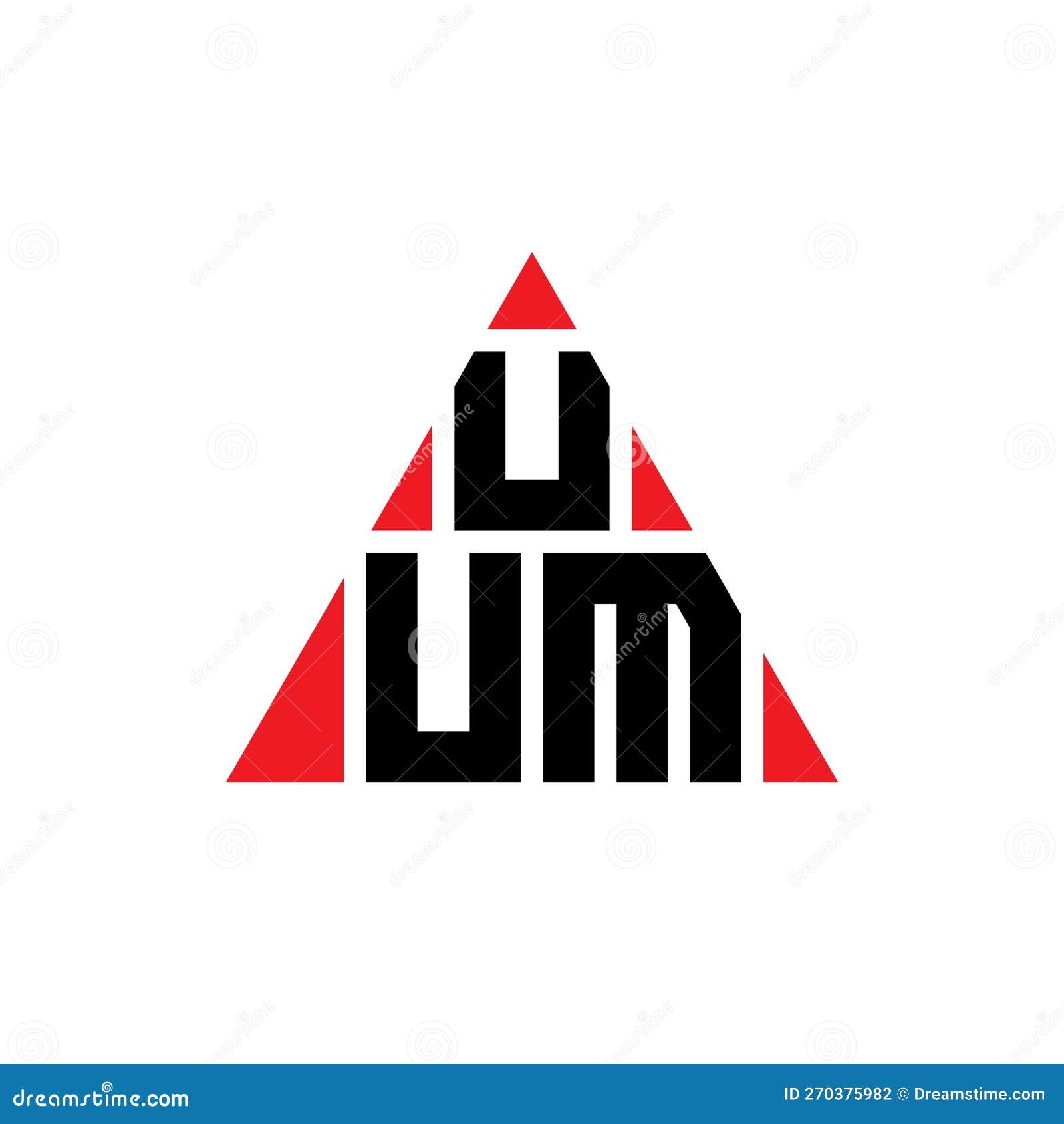 UUM Triangle Letter Logo Design with Triangle Shape. UUM Triangle Logo ...