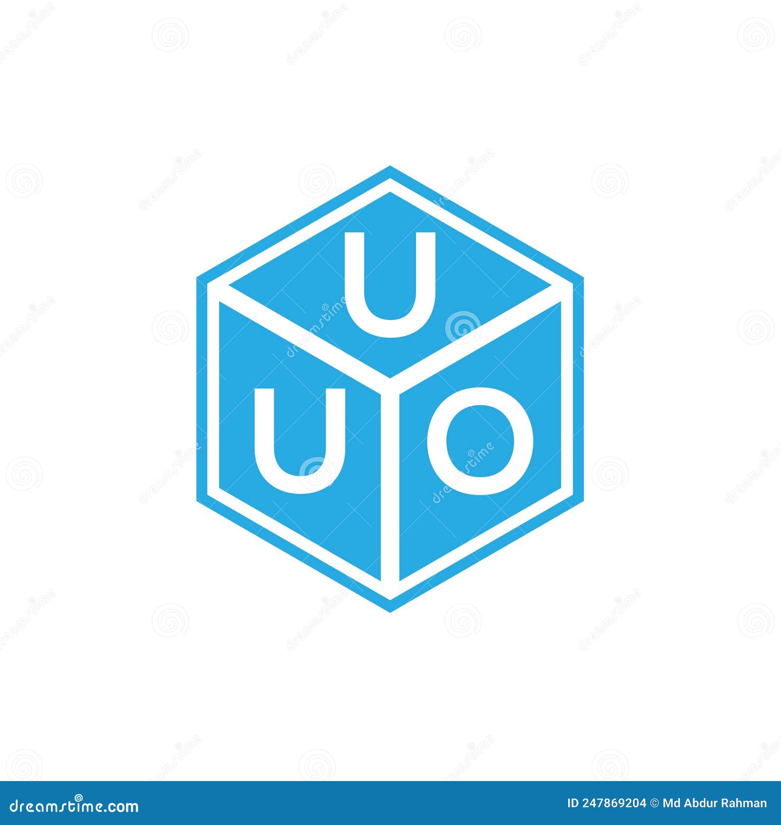UUO Letter Logo Design on Black Background. UUO Creative Initials ...