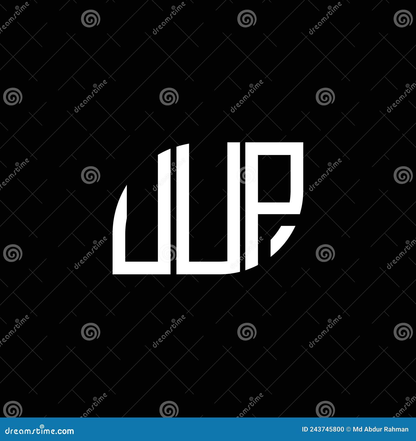 UUP Letter Logo Design on Black Background. UUP Creative Initials ...