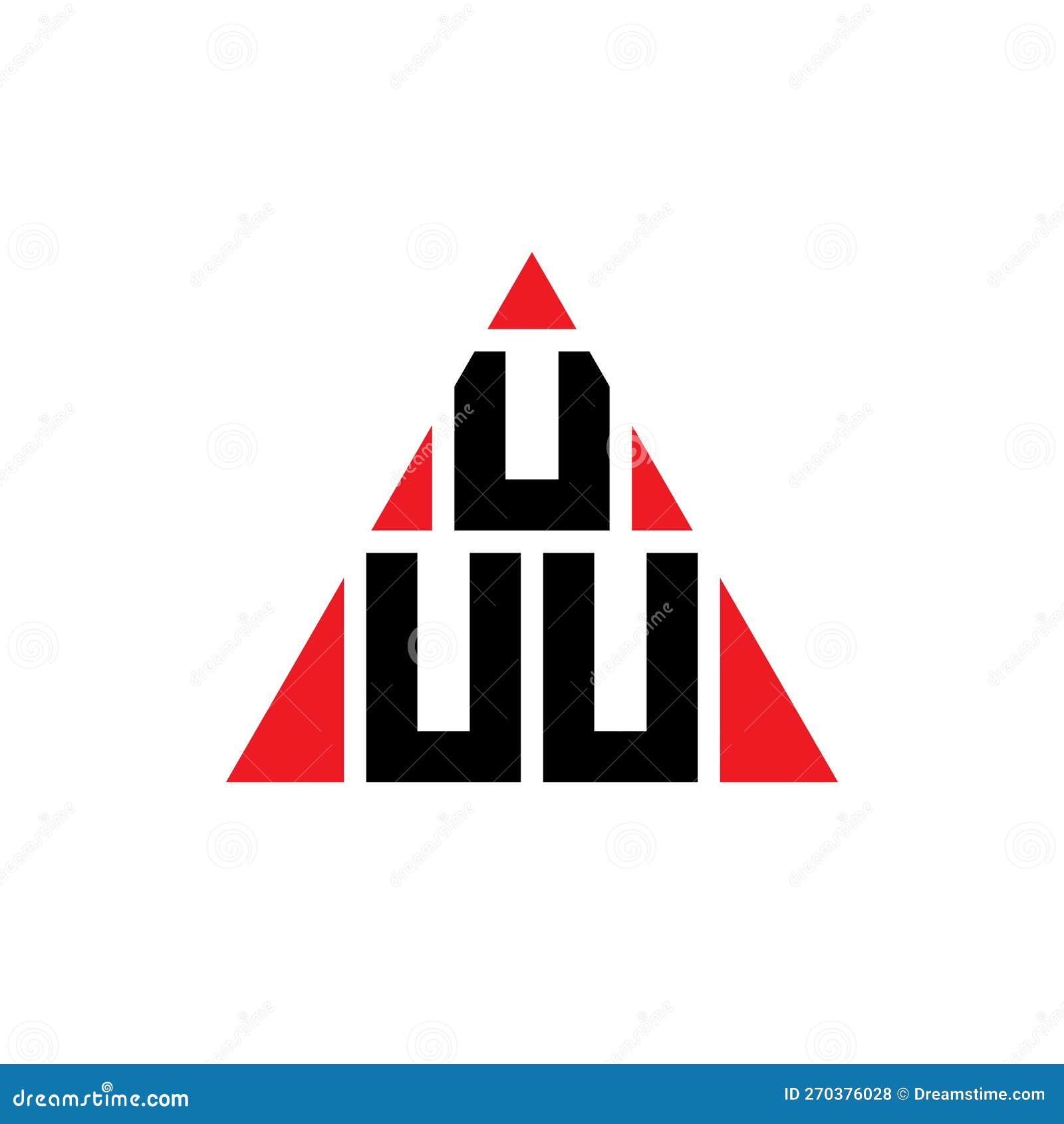 UUU Triangle Letter Logo Design with Triangle Shape. UUU Triangle Logo ...